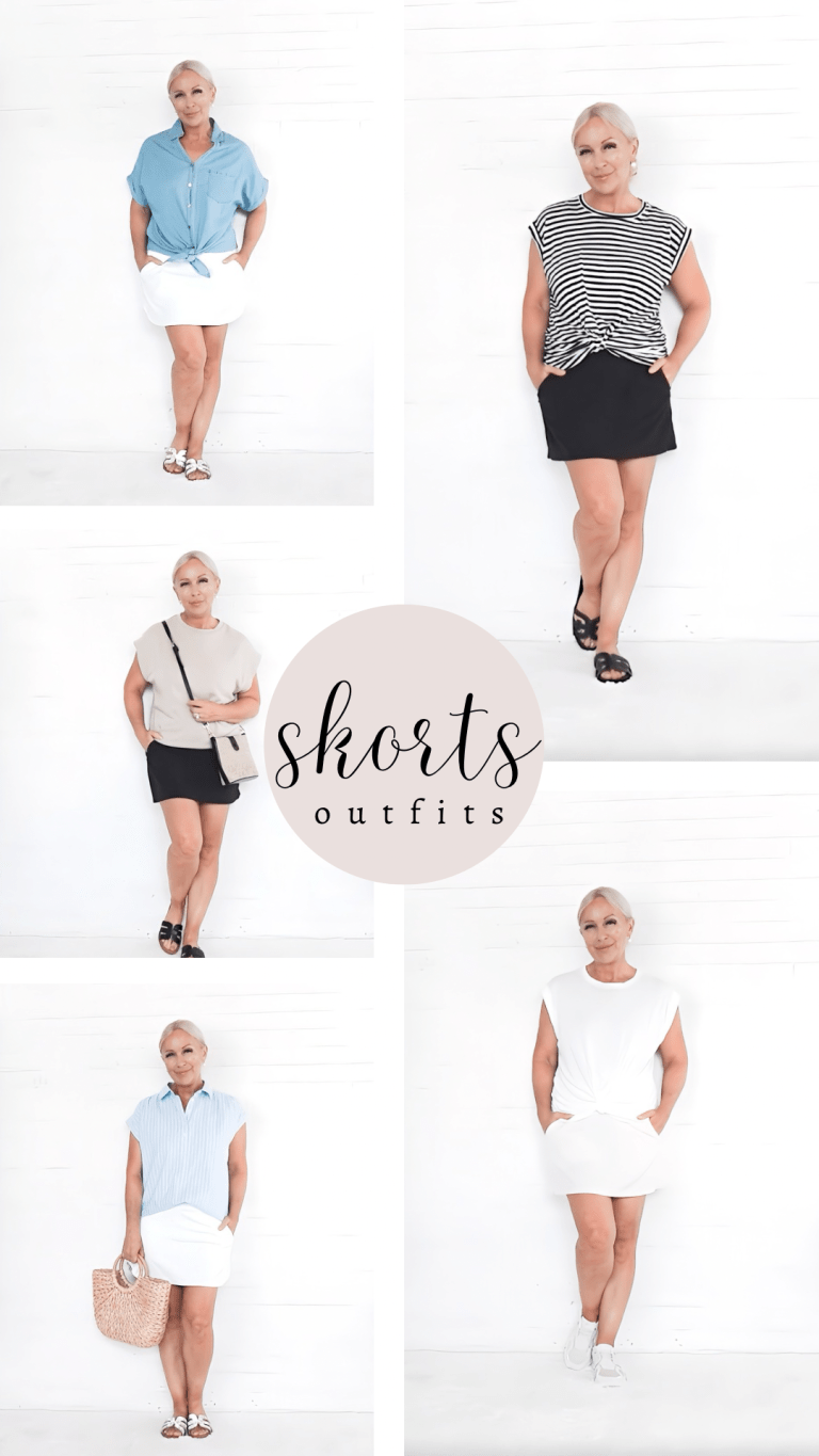 Summer Skorts Outfits for Women Over 50, Women Over 60, Women Over 40 ...